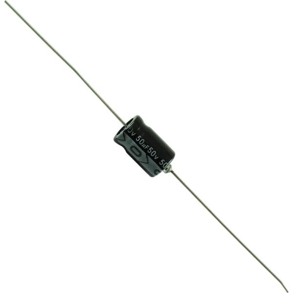 高品質で低リークの管状電解コンデンサ。 85°C動作の定格。 許容誤差-20％、+ 50％。
