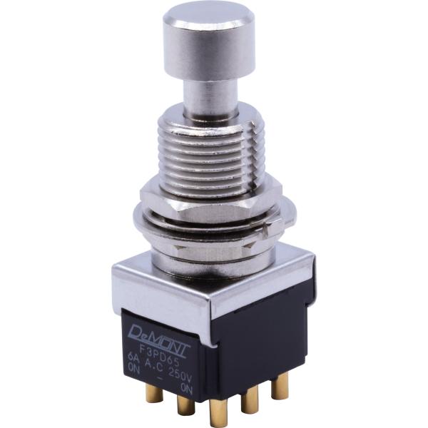 DeMont / Guyatoneのプレミアム品質のラッチング 3PDT スイッチ。 これらの日本製スイッチは、オーディオ信号専用に設計されています。 Demont 3PDT は、非常にスムーズなスイッチング動作を備え、作動力が非常に小さく...