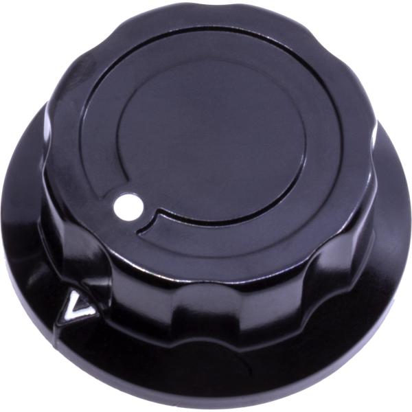 セットスクリューと真鍮インサートを備えたフェノールスカート付きノブ。これらのスカート付き円形ノブは、660 / 670などのFairchildコンプレッサーで使用されているクラシックなノブによく似ています。スカートにはV字型のペイントインレ...