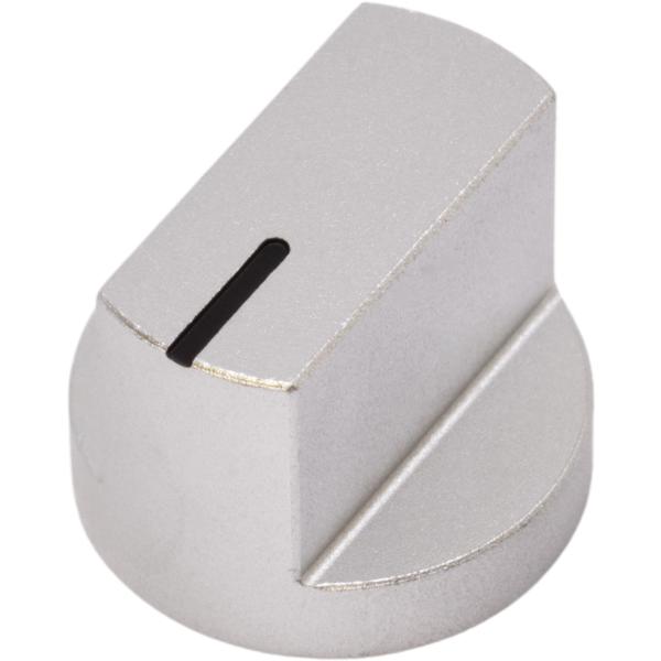 止めネジ付きの堅牢なアルミニウム製コントロールノブ。このノブはつまんだグリップを持ち、サイズと外観はDavies1510と似ていますが、より鋭角になっており、独特の外観になっています。1/4インチ (6.35mm) ポットシャフトに適合します。