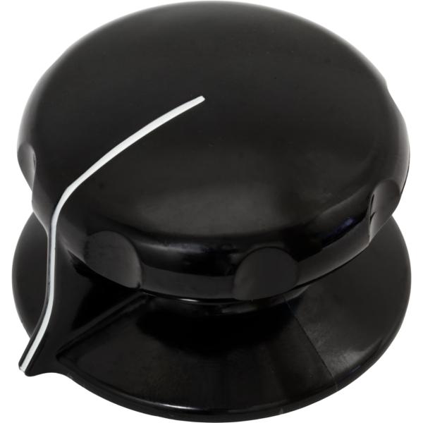 フェノール樹脂製のスカート付きノブ。セットスクリューと真鍮インサート付き。これらのユニークなノブは、ビンテージのテスト機器、ラジオ、スタジオコンソール、その他の機器で使用されているRCAスタイルのノブによく似ています。フェスターノブと呼ばれ...