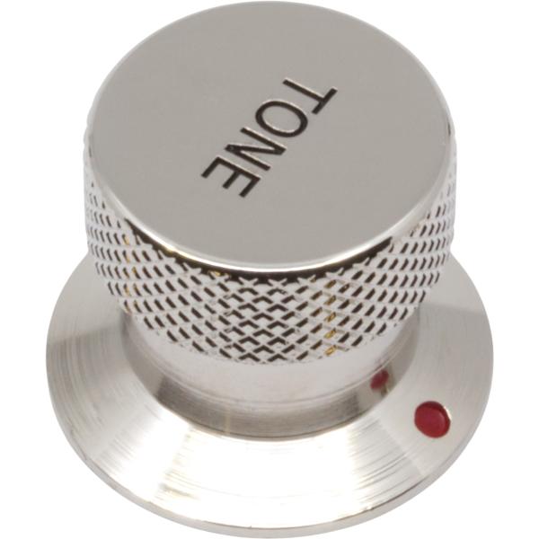 1960年代のVox楽器やアンプに見られるものと同様のクロムメッキの金属ノブ。 これらの固体金属ノブは、幅広の上部セクションにダイヤモンドのローレット加工を施したグリップと、充填された赤いドットインジケーターが付いたスカートを備えています。...