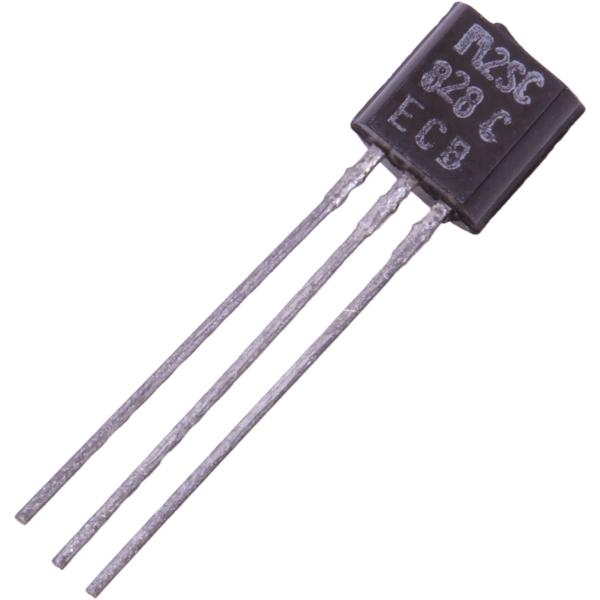 ローム社製NPNシリコントランジスタ2SC828。2SC828は様々なエフェクトペダルに使用されており、特にUni-VibeやUnivox Super-Fuzzでよく知られています。これらのNOS（新品未使用）2SC828トランジスタはTO...