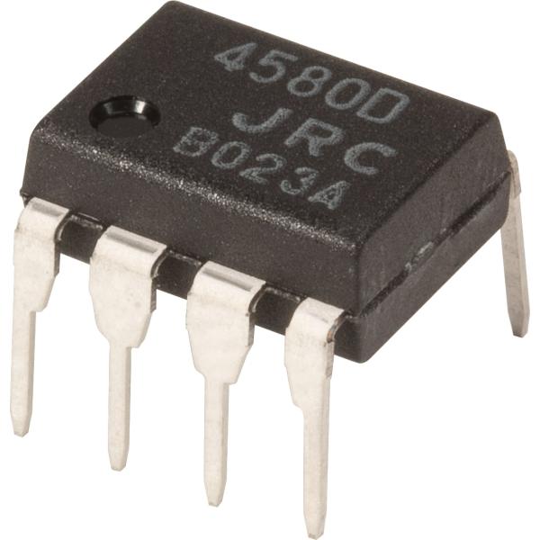 NJM4580D (JRC4580) は、多くのディストーション ペダルで広く使用されているデュアル オペアンプです。このチップは、トーン コントロールを改善するために特別に設計されたデュアル オペアンプで、オーディオ アプリケーションに最...