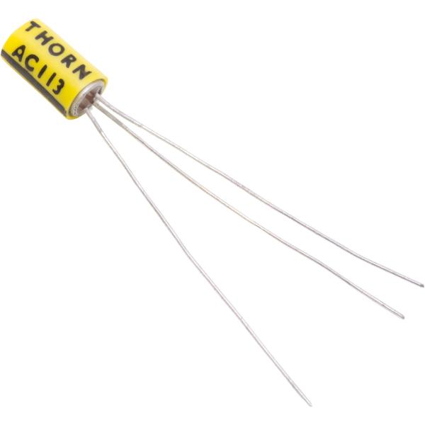 Thorn社のAC113 PNPゲルマニウムトランジスタです。AC113は、ファズペダルやその他のエフェクトで人気のPNPトランジスタです。AC113は、MKIII Tone Benderのバージョンに搭載されています。このトランジスタは、...