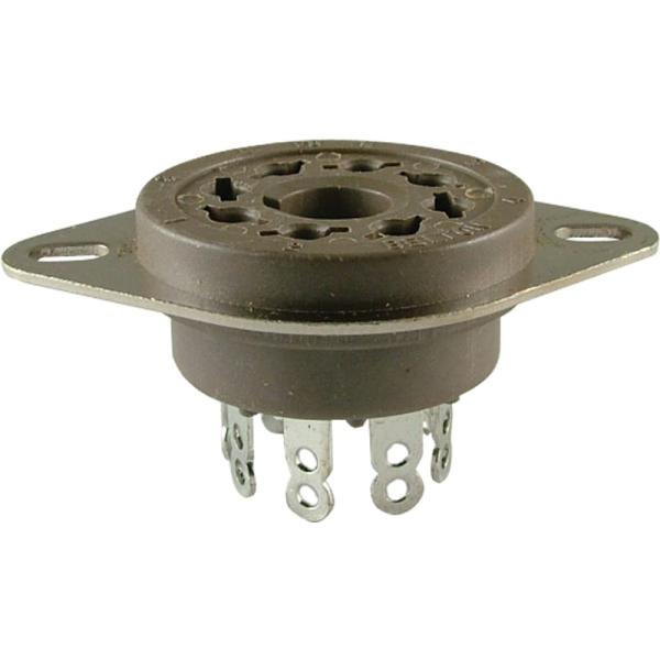 オクタルパワー管によく使われる高絶縁の8ピン真空管ソケット。 1-3/16 インチから 1-1/4 インチのシャーシ穴直径に適合します。 真空管を使用したあらゆる電気・電子機器に使用できます。特徴：パネルサドル取付押し出しネジ穴のサドルで簡...