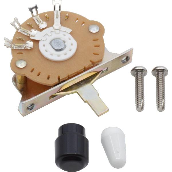 摩耗したスイッチを交換する必要がある場合でも、お気に入りの楽器に少しだけ音色を追加したい場合でも、フェンダーはノブと取り付けハードウェアを備えたこの高品質の3ポジションスイッチを提供します。