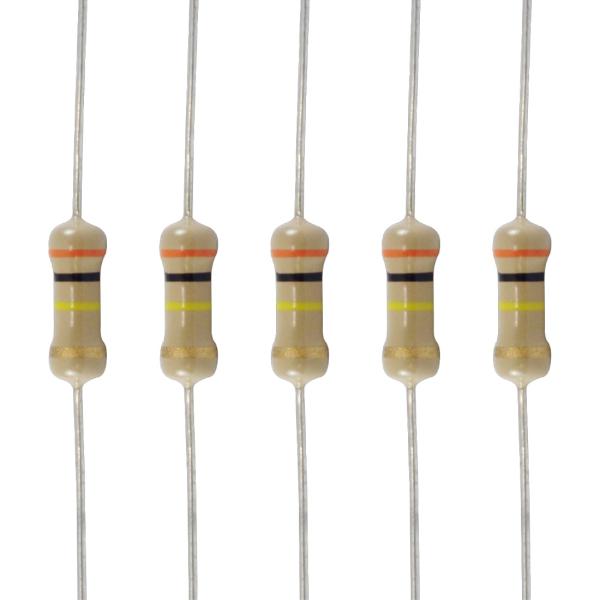 カーボンフィルム抵抗器は、セラミックフォームに薄いカーボンフィルムを真空蒸着することによって作られています。安定した低電力ドロップが必要なアプリケーションに適しています。100個入り。1/2" ワット±5%の公差350V 動作、700V 過...