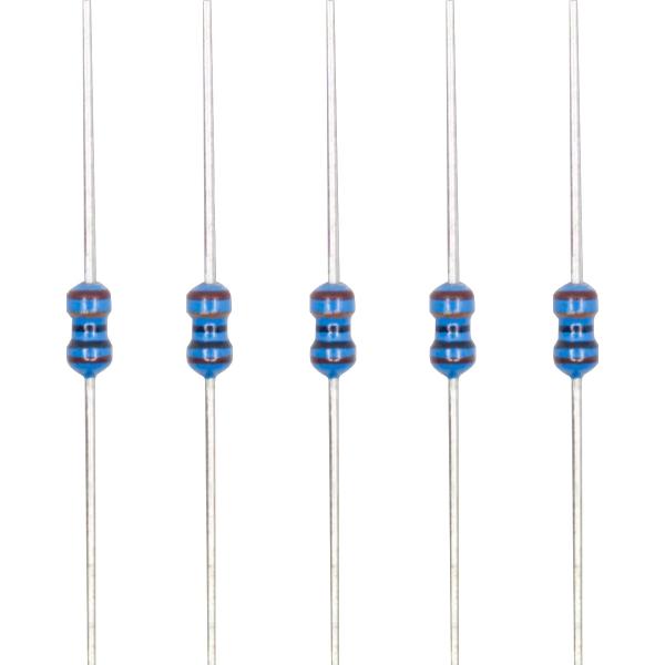 金属皮膜抵抗器は、基板上に真空蒸着された金属合金の非常に薄い層の抵抗素子で構成されています。 正確で静か。 これらの 1/8W 抵抗器は非常に小型で、タイトなビルドに最適です。1/8ワット±1%の公差エポキシコーティング - シートにラッカ...