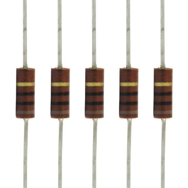 炭素組成抵抗器は、炭素粒子を円筒形に成形されたバインダーと混合してから焼き付けて作られます。 温度が上がると抵抗は減少します。 抵抗は他のタイプよりもドリフトしやすいです。 標準の「クラシック」抵抗器。 5本セットで販売されています。100...