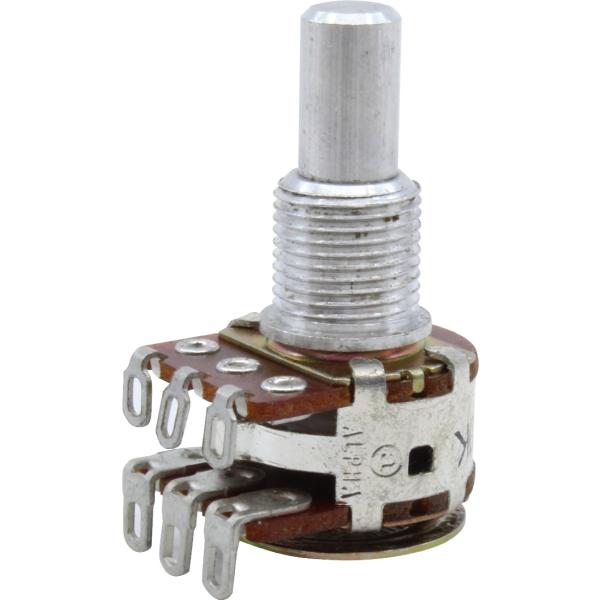 純正フェンダー250Kパンポット、センターデテント付き。 パンポットはバランスポットとも呼ばれます。 3/8 インチブッシュ付きソリッドシャフト。 取り付け金具は付属しておりません。 M テーパー: 0% ? 50% の回転で 0% ? 1...