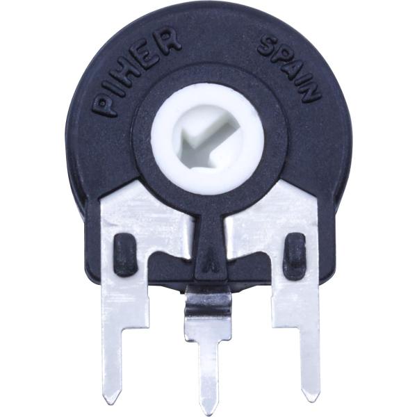 Piher PT-15 15mmカーボントリマーポテンショメータ。これらのトリマーは、さまざまなアンプや機器、特にマーシャルアンプで使用されています。特徴：カーボン抵抗素子防塵エンクロージャーポリエステル基板