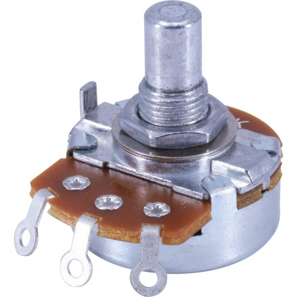 24mm カーボンコンポジション。300°回転。1/2" ワット、500VDC 定格。リニアテーパー（Bカーブ）。