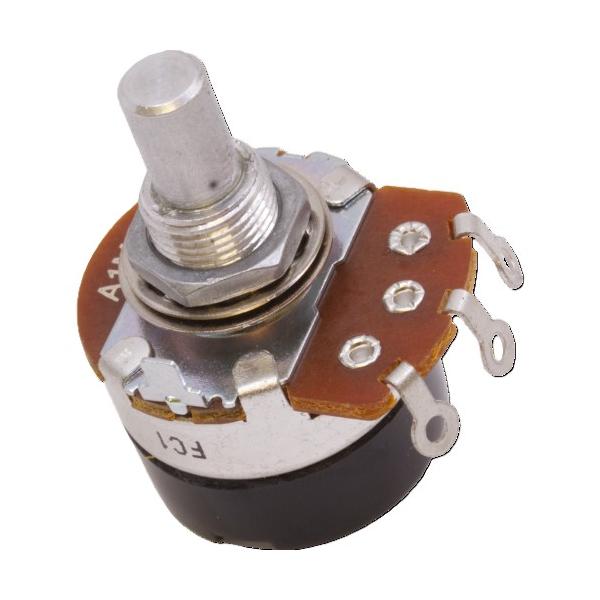 Alpha、1 メガ、スイッチ式ポテンショメータ。(SPST) 本体 24mm、長さ 13/8 インチ x 直径 1/4 インチのソリッド シャフト。