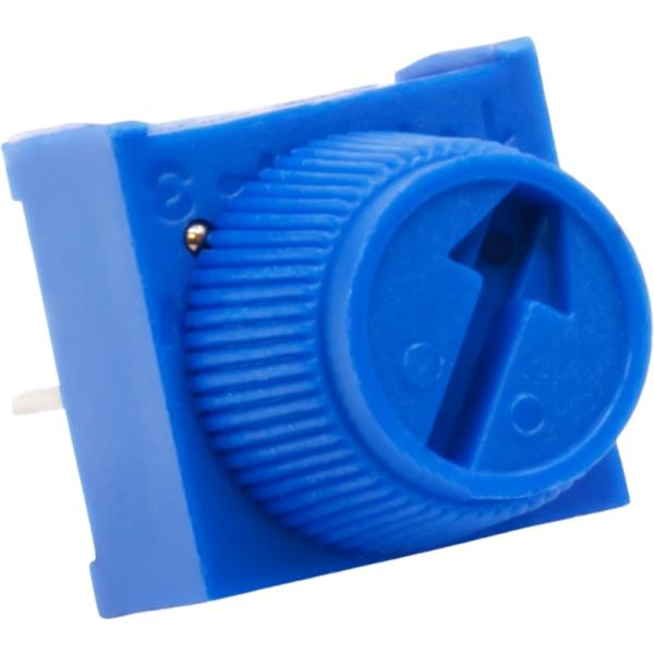 ノブ付きの高品質10kΩ3386Pトリムポット。これらの3386Pスタイルのシングルターンサーメットトリマーは、数え切れないほどのギターペダルやシンセサイザーモジュールに使用されています。密閉型トリマーは、水分の浸入を防ぐOリングシールが組...