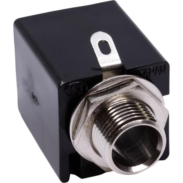 多くのBossペダルに見られるものと同様の、高品質の日本製1/4インチモノラルジャックです。このジャックには2つのはんだ付けラグがあります。1つはチップ用、もう1つはスリーブ用です。このスタイルのジャックは業界全体で広く使用されており、多く...