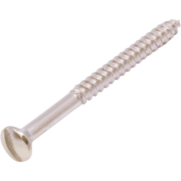 【発売日：2026年03月02日】ニッケルメッキ真鍮製の高品質#3スロット付き木ネジです。これらの楕円頭ネジは、ヴィンテージのフィルタートロンピックアップ取り付けネジです。ピックアップは、クラシックなグレッチギターと同様に、ギターボディの木...