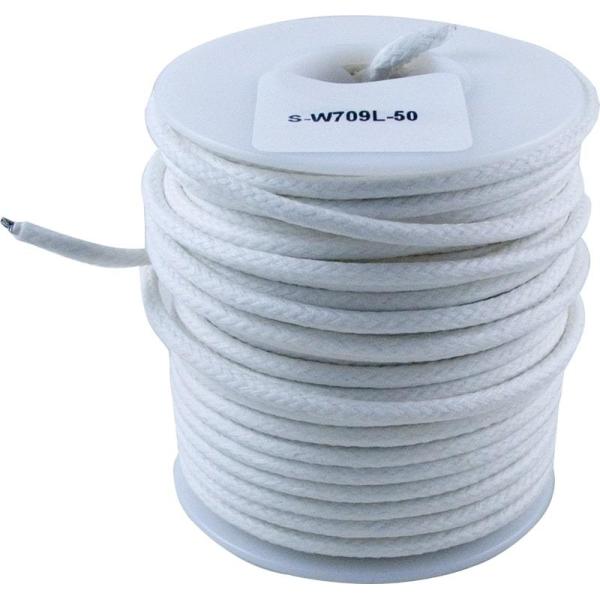 50フィートロール (15.24m) モダンな絶縁とラッカー仕上げの綿編組仕上げの＃20より線銅線。 安全性と本物のヴィンテージの外観を提供します。105°Cの温度定格、600V。