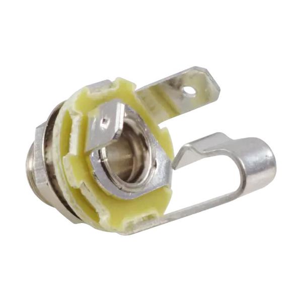 2極オープン1/4 "ジャック、2接点、ワッシャー/ナット付き、パネルの厚さ3.5 mm、0.205"ファストンタブ付き