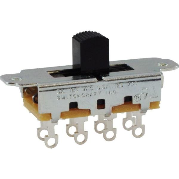 マスタングおよびデュオソニックスタイルのギターで使用するための正規スイッチクラフト DPTT3ポジションスライドスイッチ。このスイッチは、オン/オフ/オンまたはオン/オン/オン構成のいずれかで動作するように配線できます。これらの高品質の交換...