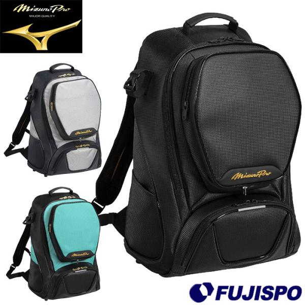 メーカー：ミズノ (mizuno)品名：ミズノプロ バックパック 40L 2026セレクションモデル品番：1FJDD904■素材39(ヒスイ)：合成皮革(PVC)×ポリエステル(裏加工PU)80(ネイビー×グレー)：合成皮革(PVC)×ナイ...