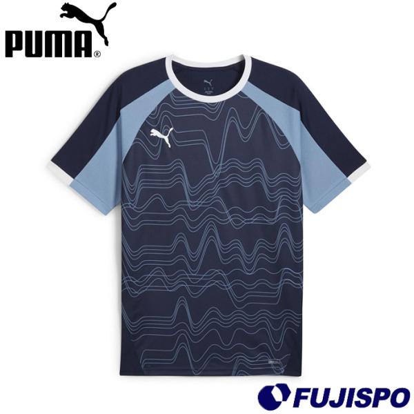 メーカー：プーマ (PUMA)品名：INDIVIDUAL LIGA グラフィック 半袖 シャツ品番：660186-06■素材ポリエステル100%■カラーPUMA Navy-Zen Blue■生産国インドネシア■サイズS：バスト98/すそ周り...