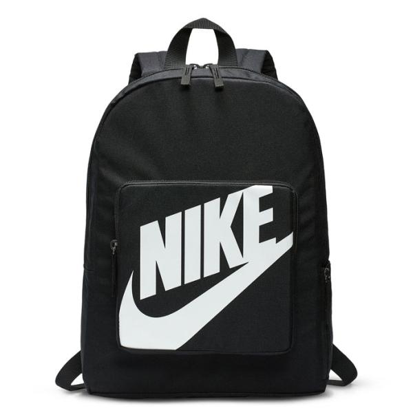 メーカー：ナイキ (NIKE)品名：クラシック キッズ バックパック品番：BA5928-010■素材ポリエステル100%■カラーブラック/ブラック/ホワイト■生産国中国■サイズH 38cm x W 28cm x D 13cm容量16Lナイキ...