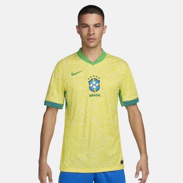 メーカー：ナイキ (NIKE)品名：ブラジル 2024 スタジアム ホーム品番：FJ4284-706■素材ポリエステル100%■カラーダイナミックイエロー×レモンシフォン×グリーンスパーク■生産国インドネシア■サイズ商品の仕上がり寸法(単位...