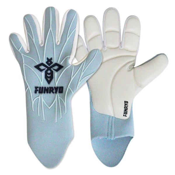 メーカー：FUNRY品名：キーパーグローブ品番：FUNRYO-GK1■カラー水色■サイズ7号/8号/9号■生産国中国製手のひらには天然ラテックスを採用。高い粘着性と優れたグリップ力を備え、滑りにくく、柔らかな天然ラテックスがクッションの役割...