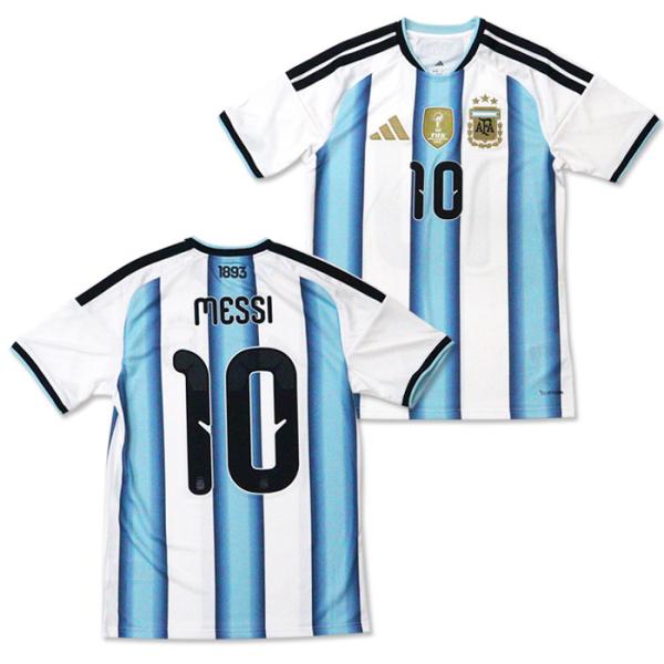 メーカー：アディダス (adidas)品名：アルゼンチン代表 #10 メッシ 26 ホーム レプリカ ユニフォーム品番：JVE31-MESSI■素材ポリエステル100%■カラーWhite / Icey Blue / Light Blue (...