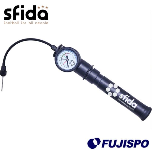 ボール 空気入れ 針付き ボールケア サッカーボール メンテナンスメーカー：スフィーダ (sfida)品名：空気入れ ゲージ付きハンドポンプ品番：SH-22O03■カラーBLK(ブラック)空気圧計付きのダブルアクション仕様ハンドポンプ。・圧...