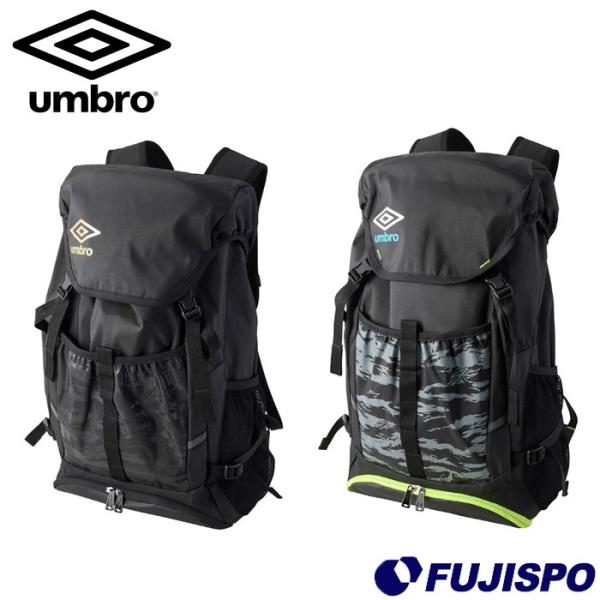 メーカー：umbro (アンブロ)品名：バックパック（ボールネット付） 30L品番：UF5SBP01U■素材ポリエステル(裏PU加工)ポリエステル(表PVC加工)(本体複合繊維(ポリエステル)84%、ポリエステル16%、リブ部分ポリエステル...