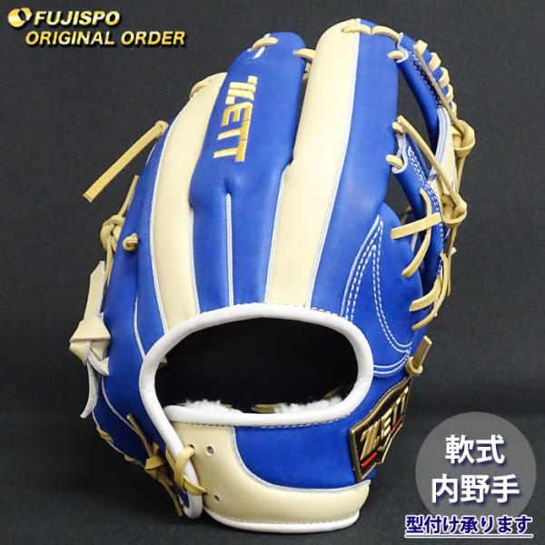メーカー：ゼット (ZETT)品名：プロステイタス オーダーグラブ 今宮型品番：ZP2510X253232C114210■ポジション内野手用■カラー一般軟式用カラー本体：ロイヤルブルー×パステルブラウン紐：パステルブラウンヘリ革：ホワイト裏...
