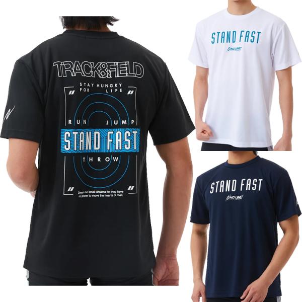 陸上競技アスリートの気持ちを高め、鼓舞するメッセージTシャツ。「STAND FAST」=信念を守る、貫く「STAY HUNGRY FOR LIFE」＝一生ハングリーであり続けよう吸汗速乾性の高い素材を採用し、アクティブな場面での快適性を追求...