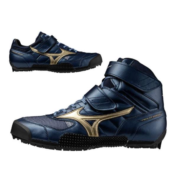 やり投げ専用モデル。投擲時の足元を支えるフィット感を追求。■カラー01:ネイビー×ゴールド■サイズ24.0〜29.0cm■甲材合成繊維・人工皮革■底材合成底■質量約330g(27.0cm片方)■ウィズ2E相当の方向け■補足スパイクピン：取替...