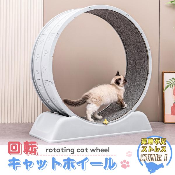 素敵なキャットホイール：・運動不足を解消して健康的に!・ぽっちゃり猫ちゃんの体重管理・ストレス解消【商品仕様】幅79×奥行34×高さ84.5cm、重量7.5kg。【安全＆安定性】：角を丸め加工したデザイン、猫ちゃんと飼い主が怪我することも心...