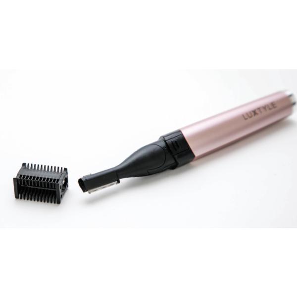 コンパクトなフェイスシェーバー●ウブ毛や眉毛の処理に●短い刃と長い刃の両刃仕様●刃の角度調節ができてつかいやすい。●眉毛用コーム付き(3/5mm)●どこでも使える乾電池式(電池別売)●単4形アルカリ電池1本使用●付属品:キャップ、高さ調整用...