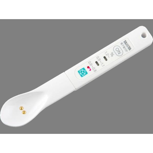 ・塩分量が手軽にわかるスプーンタイプの電子塩分計塩分濃度を3段階のLED表示で見やすく表示60~80度までの範囲が測定可能塩分に気をつけなければならない方や、減塩を心がけている方、減塩をサポートしている方にオススメ電池寿命は1回10秒の使用...