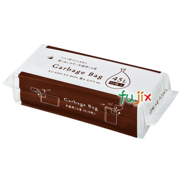商品番号 CS53商品名コンパクトスタイル45L半透明100枚（フィルム包装）サイズ 横 650× 縦 800mm入り数 1000枚／ケース（50枚×20冊）材質 HDPE色 半透明 厚み 0.015mm商品説明 45Lのペールに適したポリ...