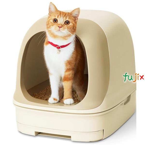 ニャンとも清潔トイレ　ドームタイプ　ライトベージュ　　　 1セット／ケース エステー 57502 猫用トイレの商品説明・出入りスイスイ動きやすい！入り口が低いので、成猫はもちろん、子猫にも使えます。【入口の高さ】約 13.5cm・チップの飛...