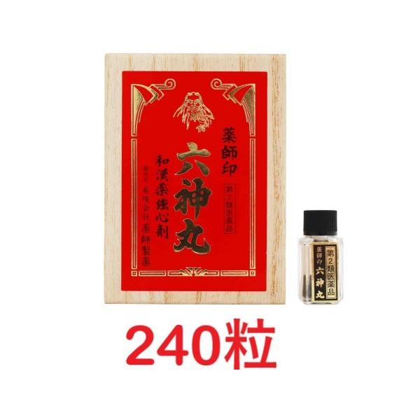 ※5月より価格変更【薬師印六神丸の働き】強心作用のあるセンソや、ゴオウ、ジンコウなどの生薬を配合した強心薬で動悸、息切れ、気付けに効果をあらわします。【効能・効果】動悸、息切れ、気付け【用法・用量】大人（15才以上）1回2粒、1日2回朝夕に...