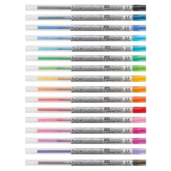 三菱鉛筆 スタイルフィット ゲルインクボールペン リフィル 0.5mm品番:UMR-109-05　参考価格:100円＋税16色あります。