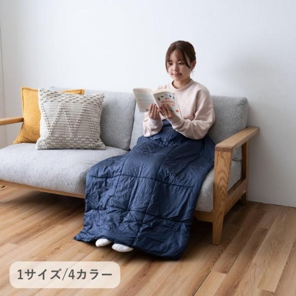 寝具 ひざ掛け・ブランケット 『クラウド』 ネイビー 約70×100cm組成：表地=ポリエステル100% 中材=ポリエステル100% 裏地=ポリエステル100%厚み：約20mm洗濯表示：洗濯機原産国：中国