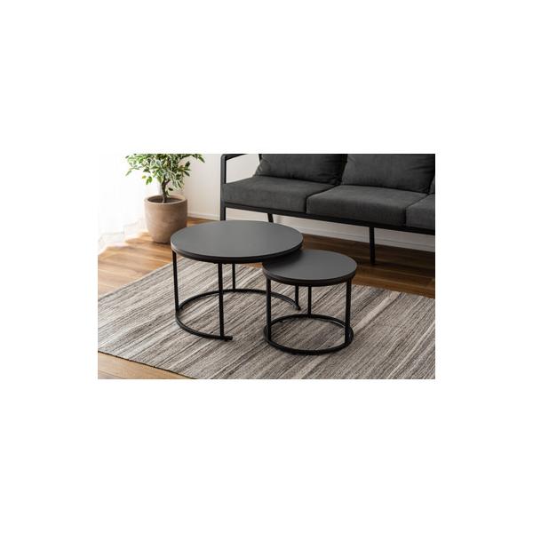 離島への配送は、致しておりません。空間に合わせて使う、ミニマルな機能美すっきりとした細身のフレームに、マットな質感の天板を組み合わせたネストテーブルです。やわらかで優しい印象の「ラウンド」と、洗練された雰囲気の「スクエア」をご用意。お部屋の...