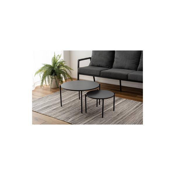 離島への配送は、致しておりません。空間になじむ、静かなデザインマットな質感の天板と、すっきりとしたフレームを組み合わせたラウンドテーブルシリーズ。主張を控えた佇まいなので、様々な空間になじみやすいデザインです。使用しない際には重ねて収納する...