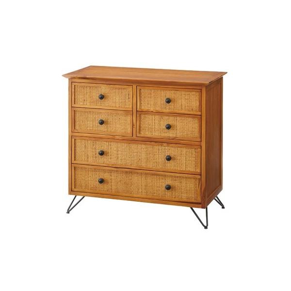 メーカー直送となります。沖縄・離島は、配送不可となります。東谷　GUY-372 サイズW80×D40×H75　組立　付属工具六角レンチ　静的耐荷重20kg　商品重量20カラーブラウンスペック天然木(チーク) ラタン ラッカー塗装 スチール(...