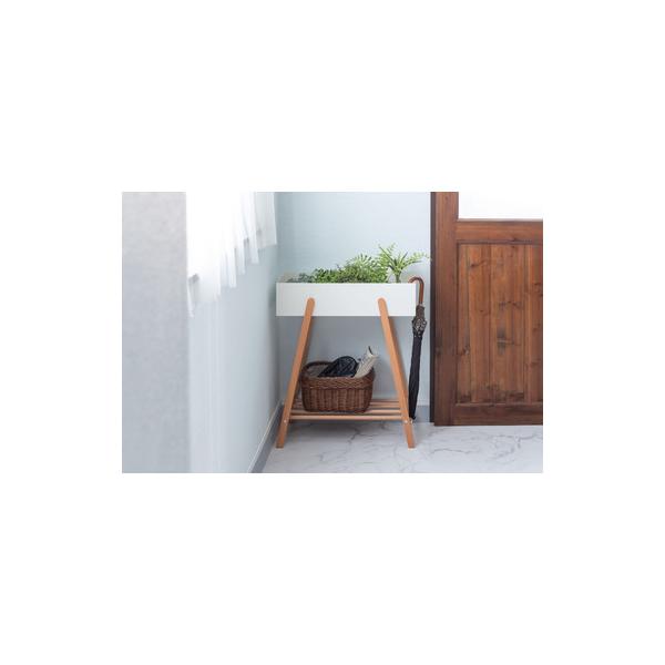 メーカー直送となります。沖縄・離島は、配送不可となります。 ナチュラルな木と優しい色合いをミックスした、植物をおしゃれに飾れるプランタースタンド。●玄関周りやリビングのプランター＆ディスプレイ収納として幅広く使えるプランタースタンド。●内寸...