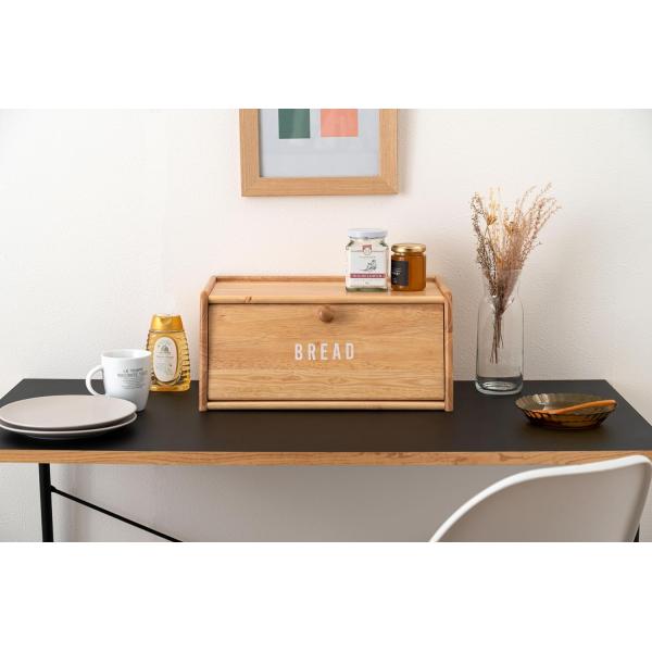 ナチュラルな風合いがおしゃれな、天然木製のブレッドケースです商品の寸法 39長さ x 24.5幅 x 18高さ cm