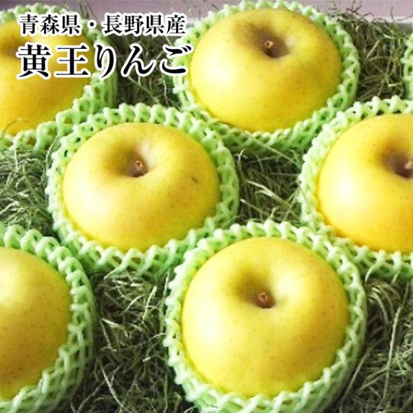 黄王りんご　きおう　8玉入り　化粧箱　黄色りんご酸味はやや少なめで風味のよい甘みと香りのよさが魅力です。黄王という名前は黄色いりんごの王様という意味を込めて名付けられたそうです。