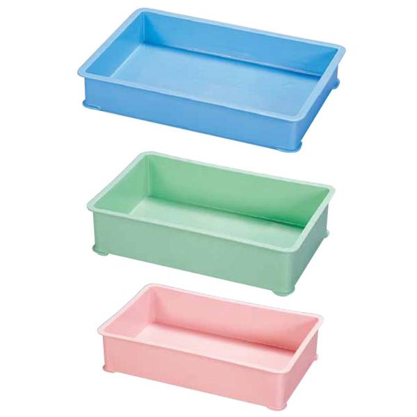 サンコー ＰＰ大型 カラー番重Ａ型●材質：ポリプロピレン●サイズ（外寸）：643×417×H160ｍｍ●サイズ（内寸）：603×377×H145ｍｍ●メーカー：三甲株式会社